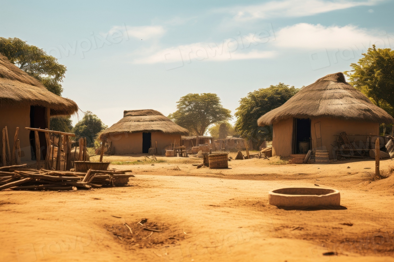 African village landscape outdoors nature. | Premium Photo - rawpixel