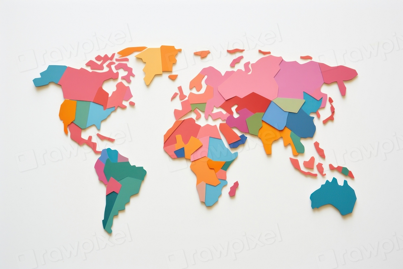 World paper art map | Free Photo Illustration - rawpixel