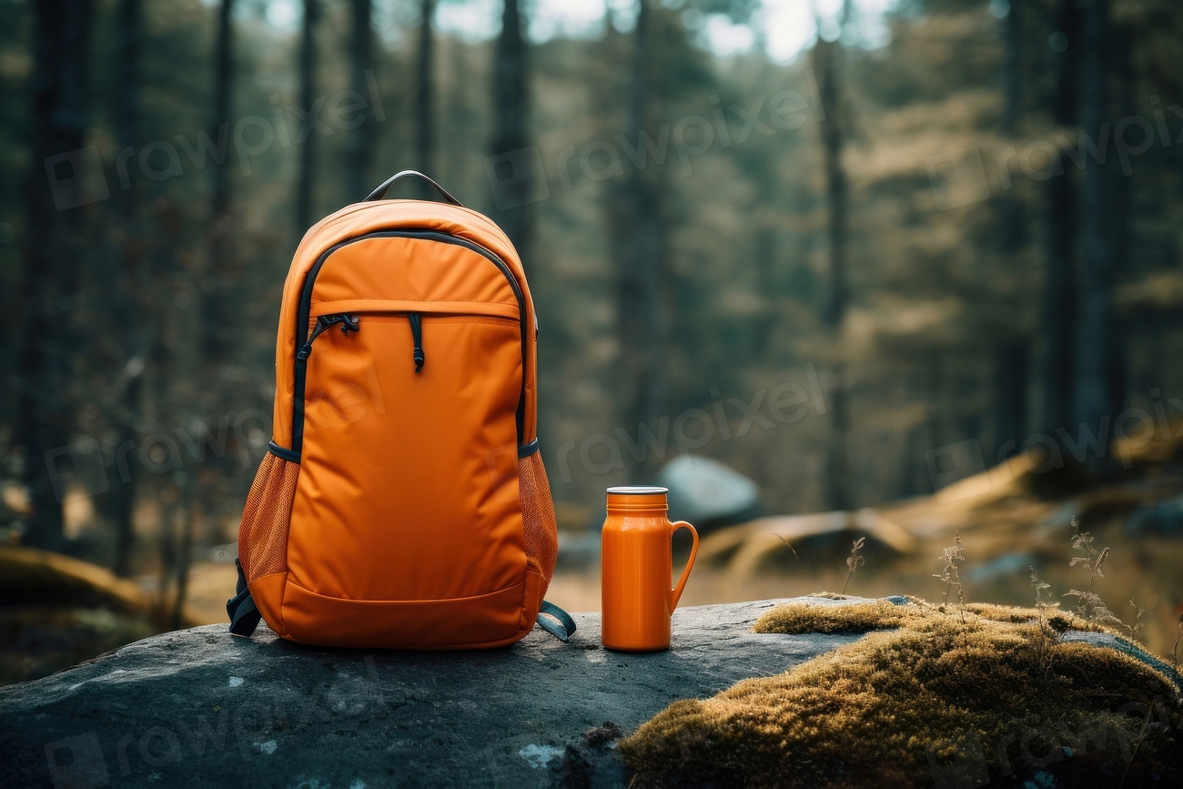 Backpack forest bottle bag. | Premium Photo - rawpixel