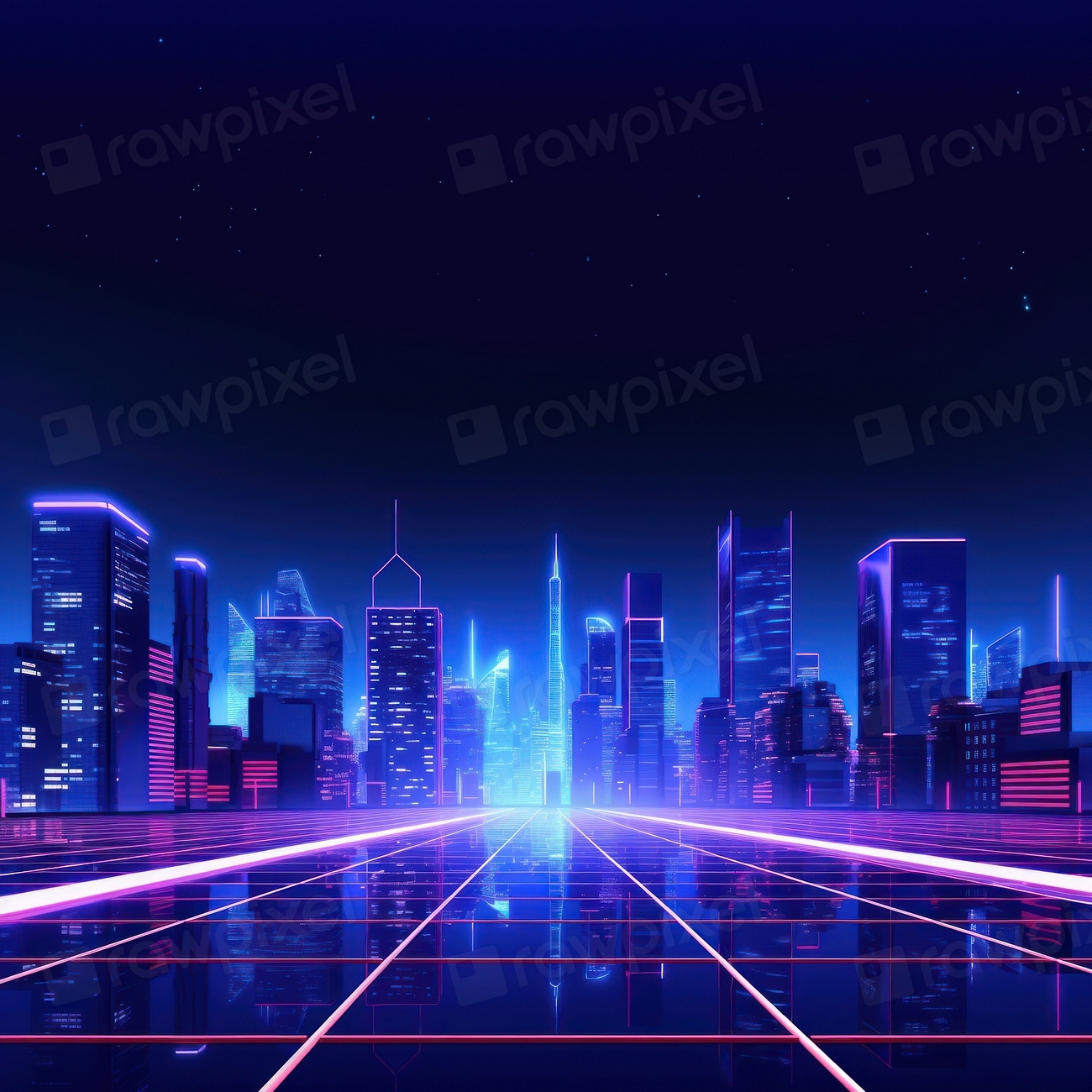 World wide light architecture cityscape. | Premium Photo Illustration ...