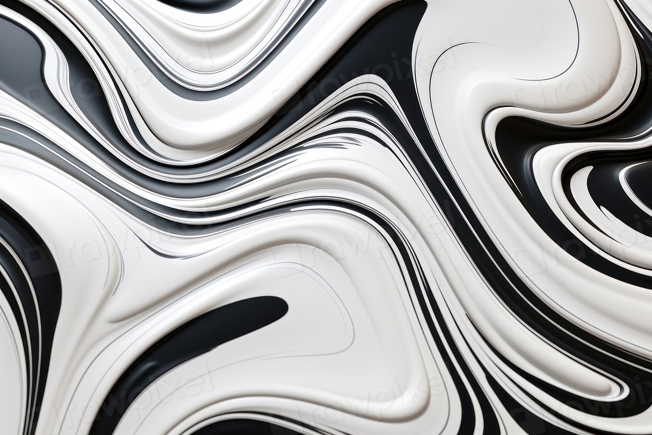 Monotone abstract minimal 3d Liquid | Free Photo Illustration - rawpixel