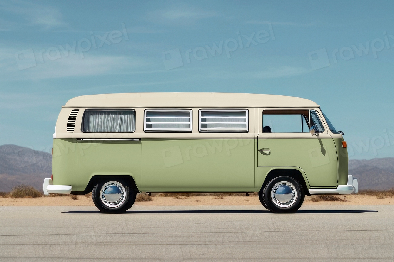 Microbus mockup, realistic vehicle psd | Premium PSD Mockup - rawpixel