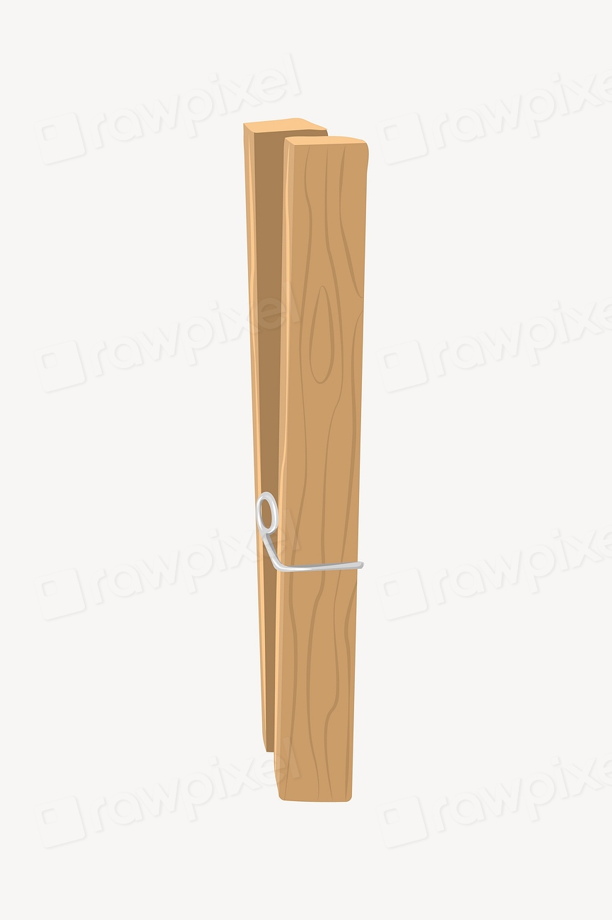 Wooden peg, aesthetic illustration vector | Free Vector - rawpixel
