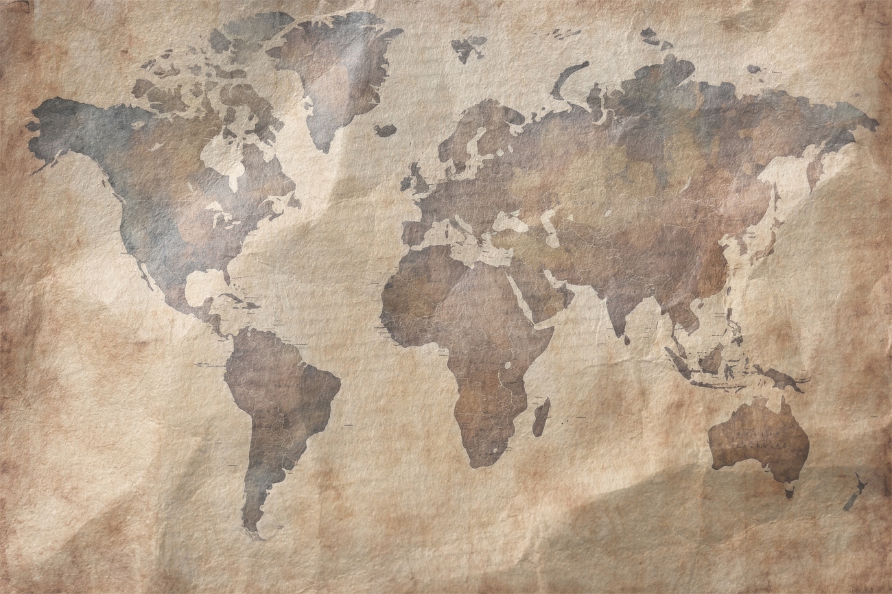 Retro world map, wrinkled paper | Premium Photo Illustration - rawpixel