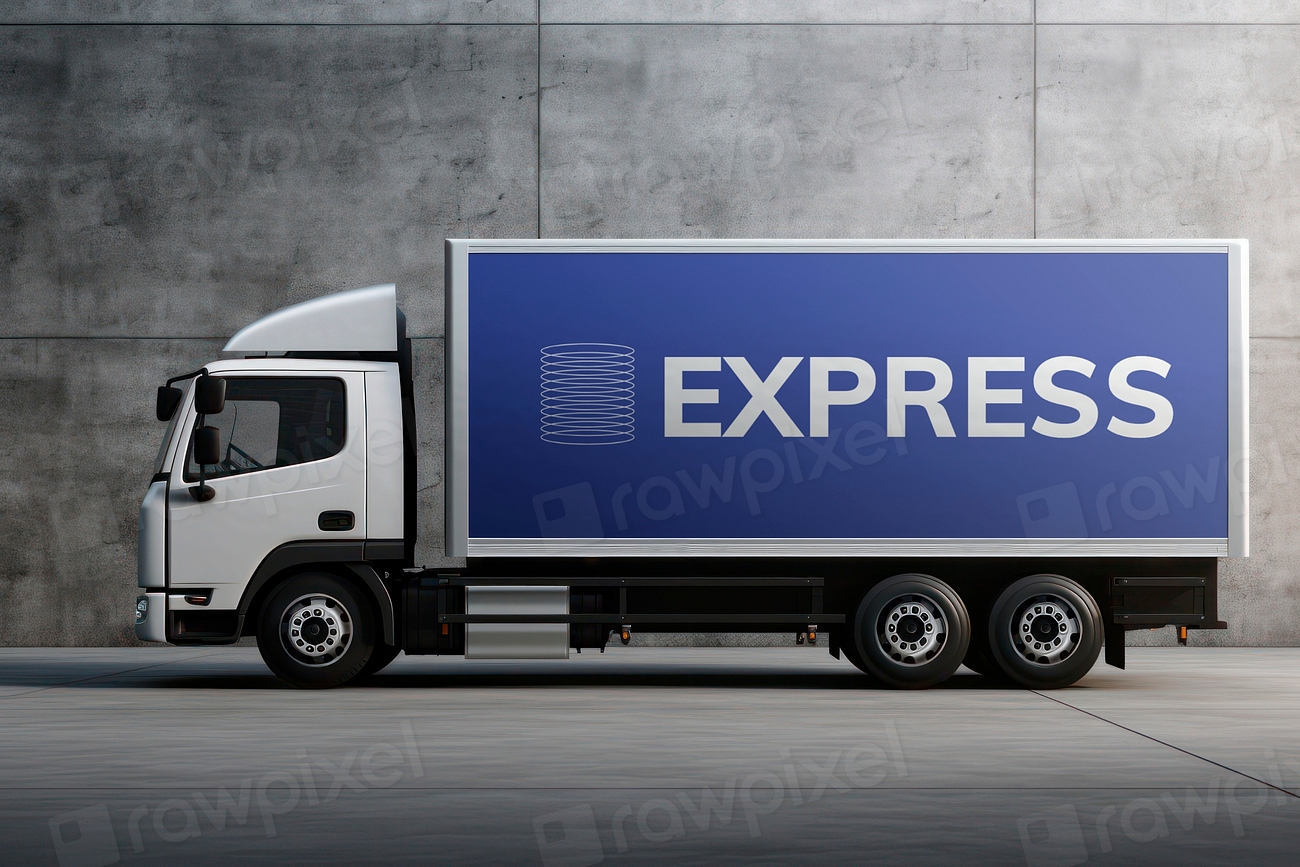 Trailer truck mockup, realistic transporting | Premium PSD Mockup ...