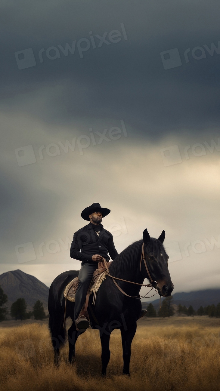 Black american cowboy mammal animal | Premium Photo - rawpixel