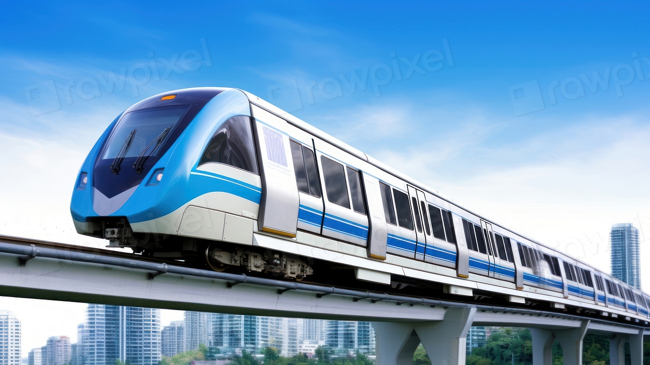 SkyTrain monorail vehicle railway. AI | Premium Photo - rawpixel