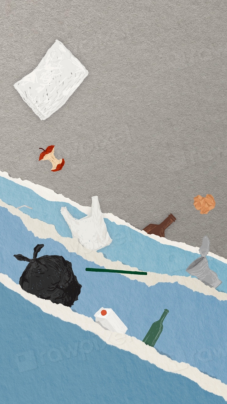 Plastic waste border mobile wallpaper, | Premium Photo - rawpixel