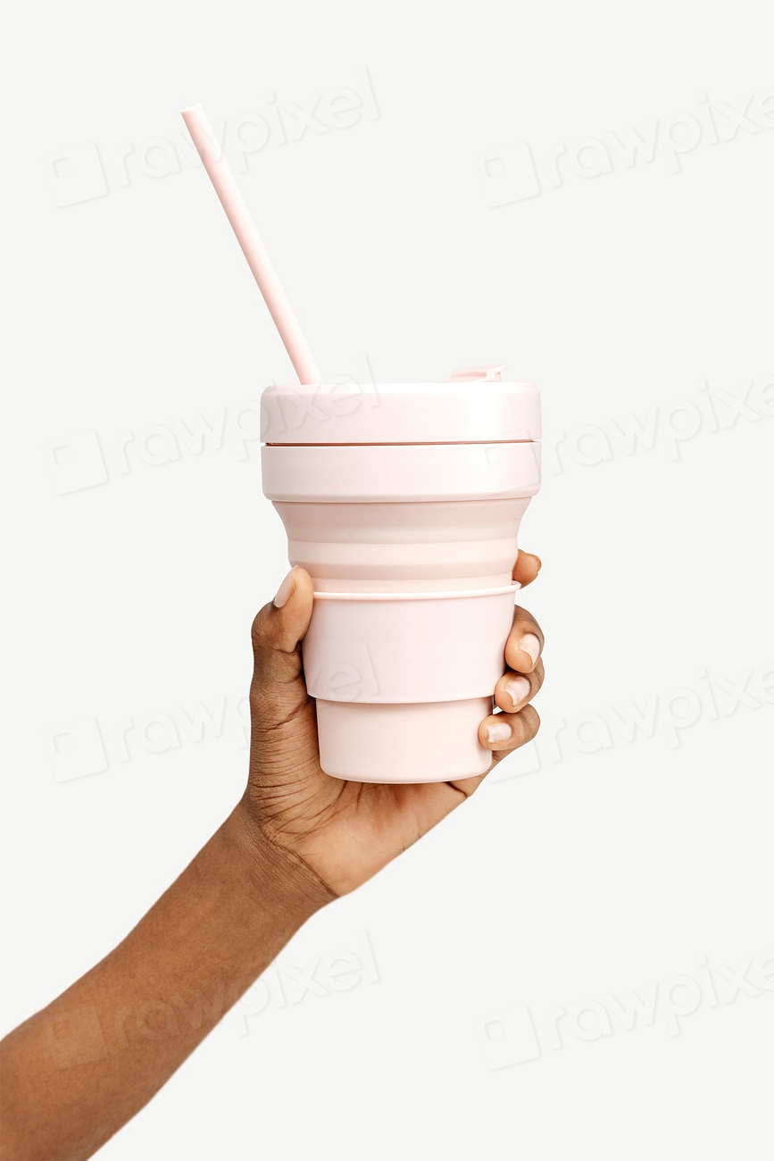 Silicone collapsible cup collage element | Premium PSD - rawpixel