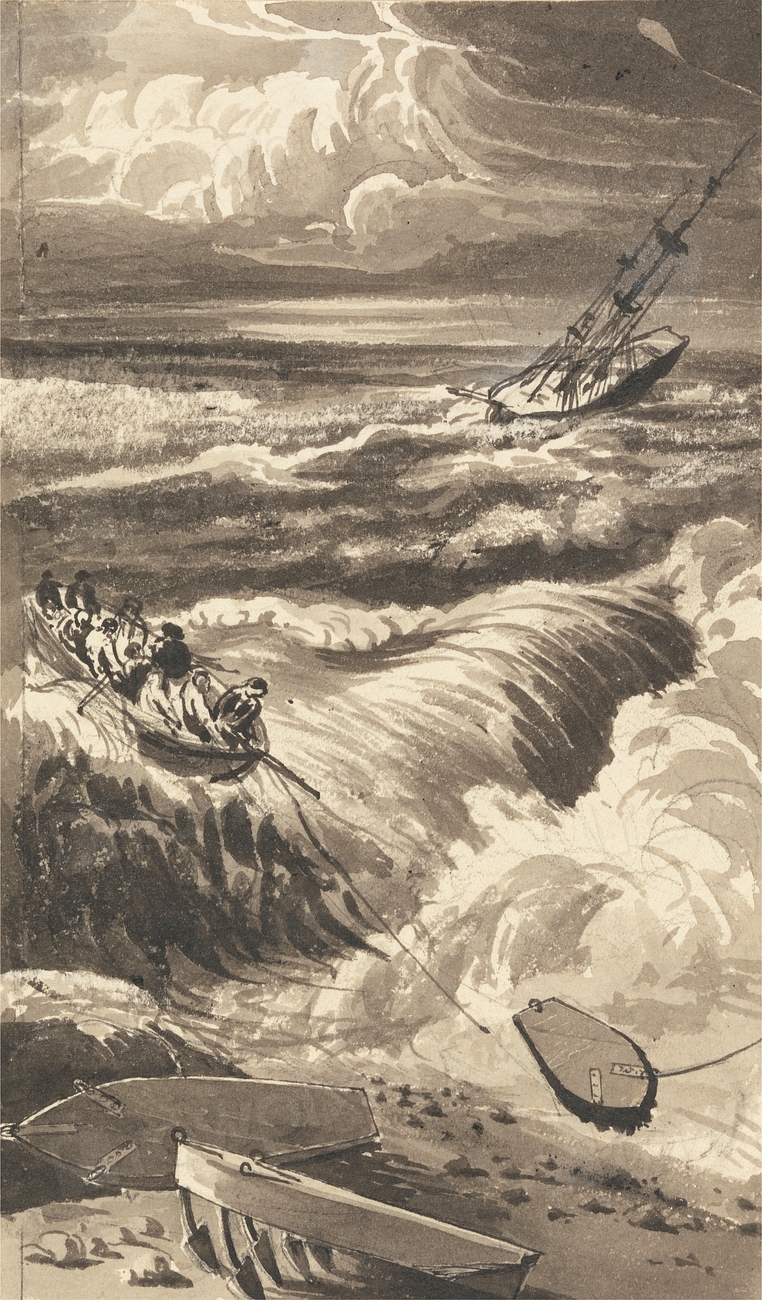 Laying Storm Anchors Cornelius Varley | Free Photo - rawpixel