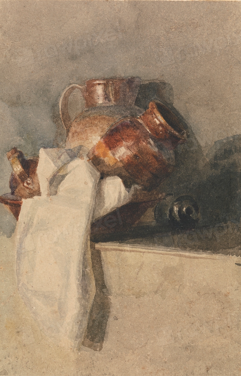 Still Life with Pitchers on a Shelf | Free Photo - rawpixel