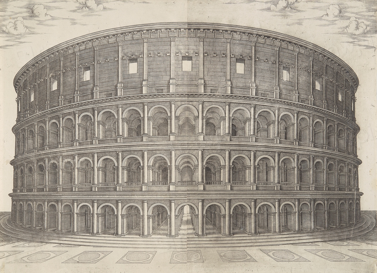 The Colosseum, Exterior, Antonio Lafréry | Free Photo Illustration ...
