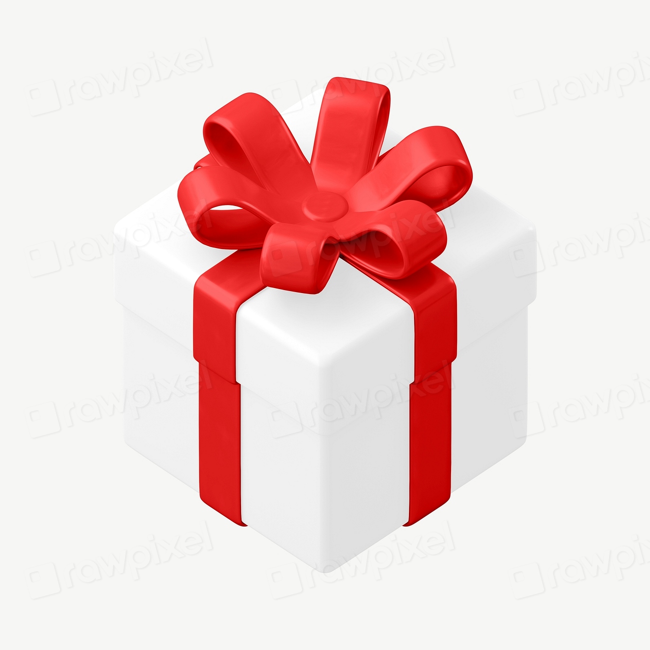 White gift box clipart, 3d | Premium PSD - rawpixel