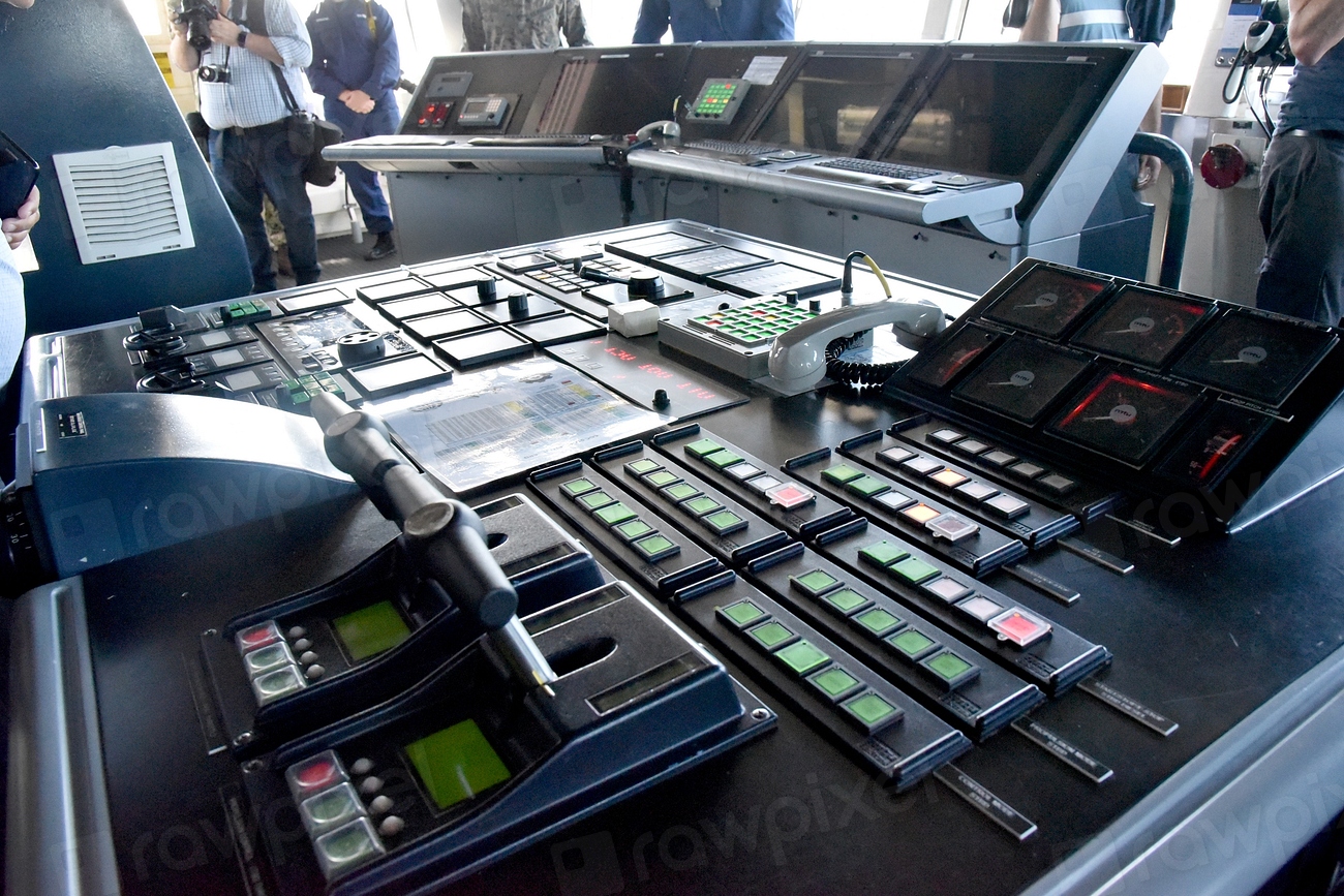 Ship engine room, control panel. | Free Photo - rawpixel