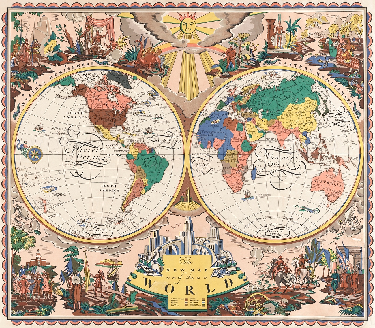new map world (1928), vintage | Free Photo Illustration - rawpixel