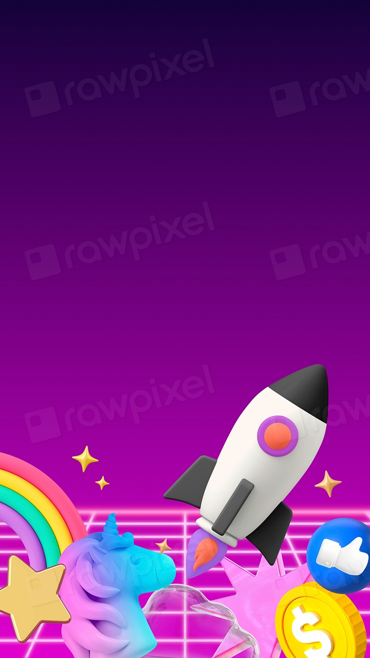 3D space rocket iPhone wallpaper, | Premium Photo - rawpixel