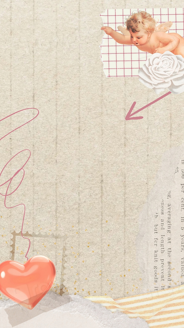 Valentine's cupid phone wallpaper, heart | Premium Photo - rawpixel