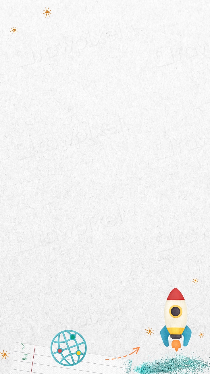 Cute space rocket iPhone wallpaper, | Premium Photo - rawpixel