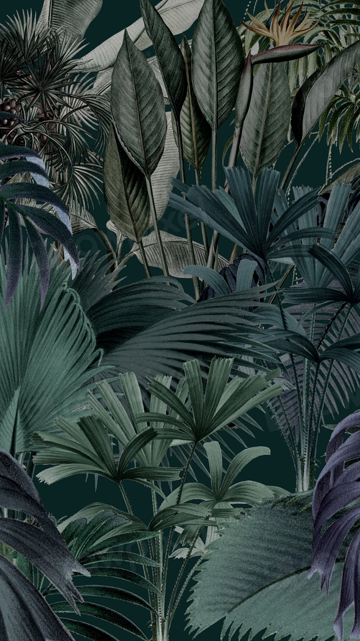 Wild jungle pattern phone wallpaper | Premium Photo Illustration - rawpixel