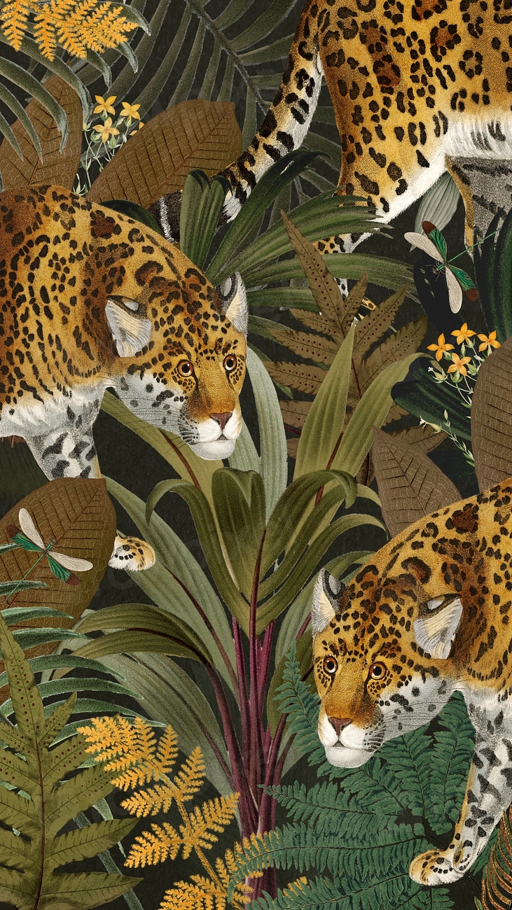 Jaguar pattern iPhone wallpaper, wildlife | Premium Photo Illustration ...