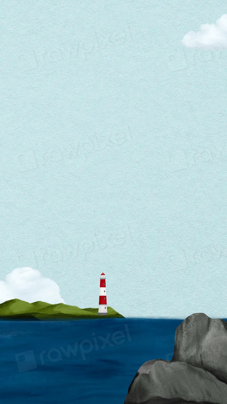 Coastal lighthouse scene iPhone wallpaper | Premium Photo Illustration ...