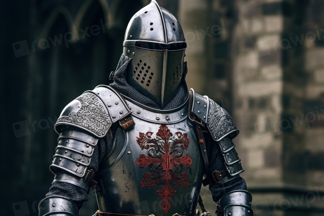 Medieval knight architecture protection headwear. | Premium Photo ...