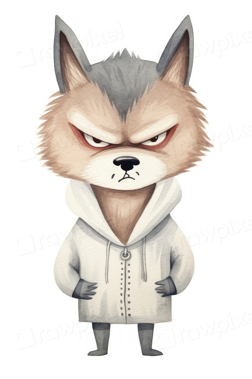 Angry dog cartoon drawing sketch | Free Photo Illustration - rawpixel