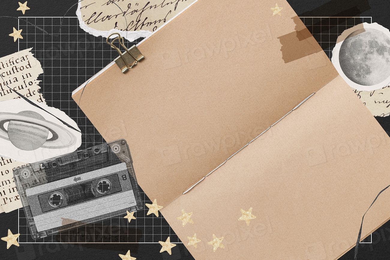 Vintage cassette tape Ephemera brown | Premium Photo Illustration ...