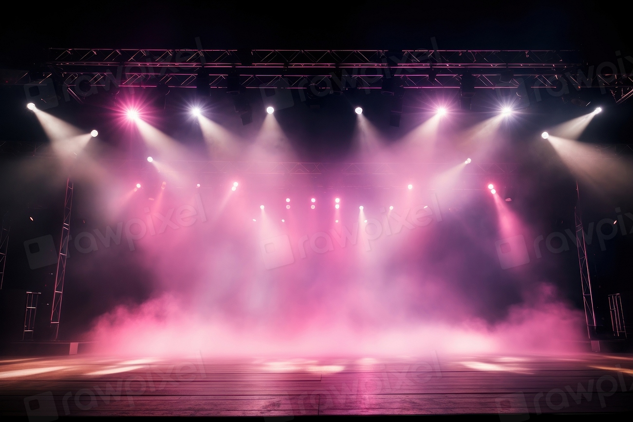 Concert stage spotlight illuminated pink | Premium Photo - rawpixel