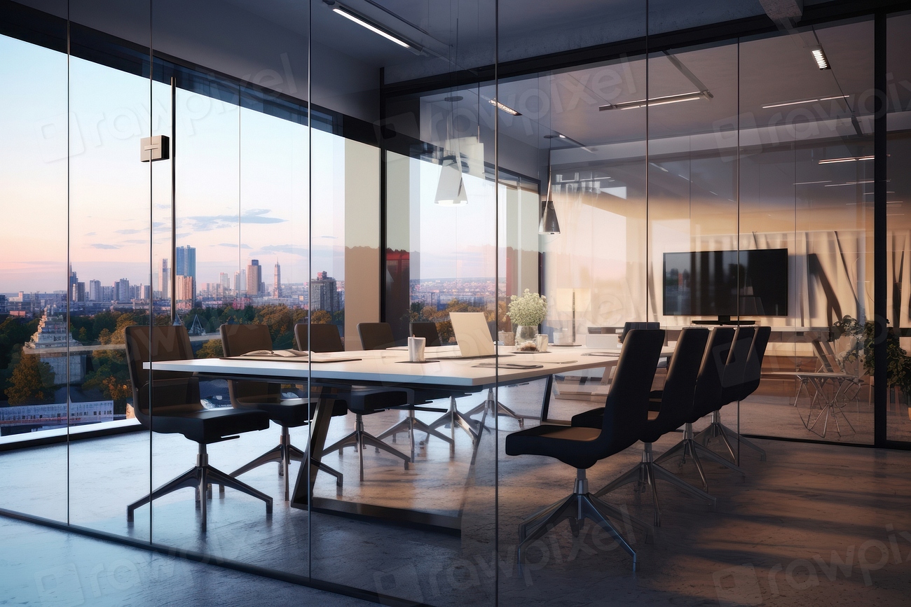 Window meeting room interior modern. | Premium Photo - rawpixel