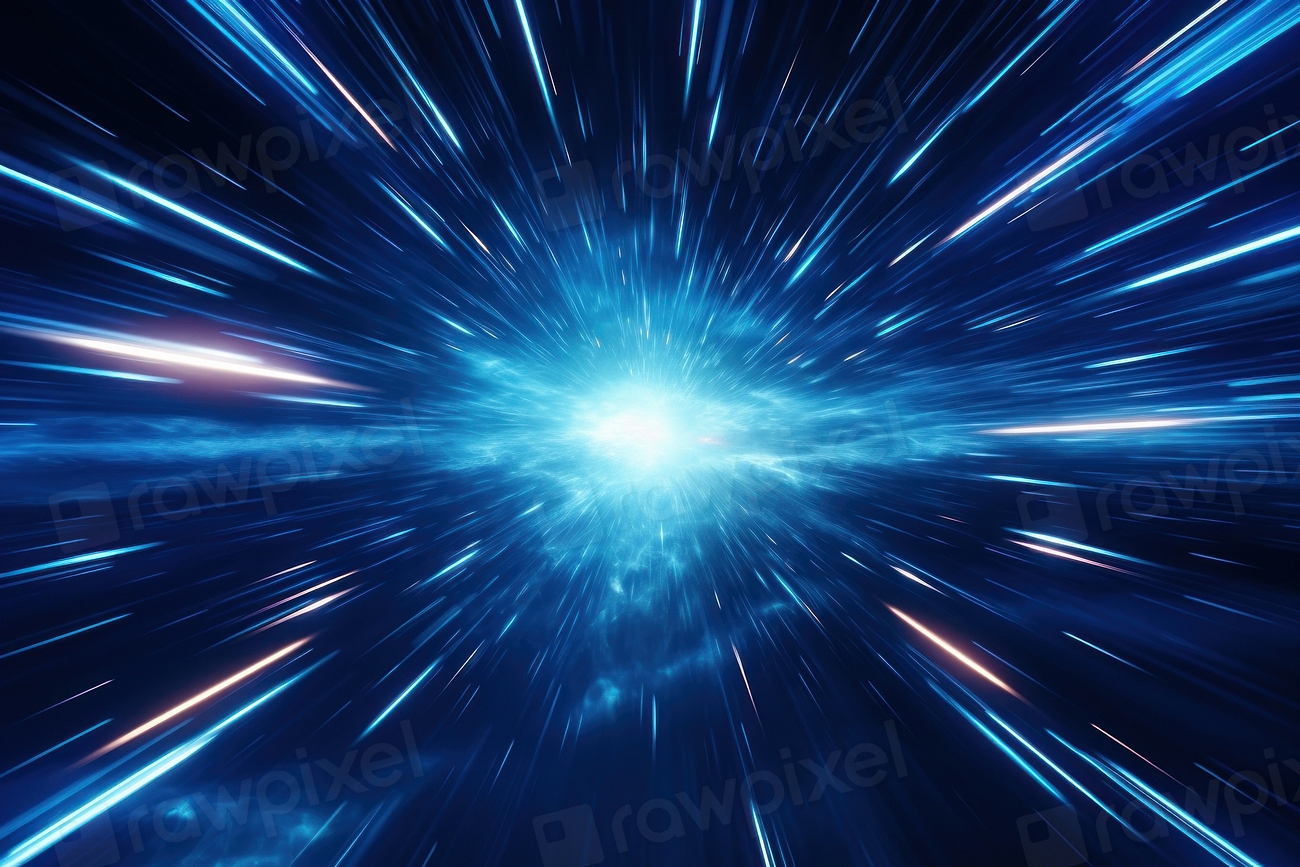 Blue neon hyper warp space | Free Photo - rawpixel