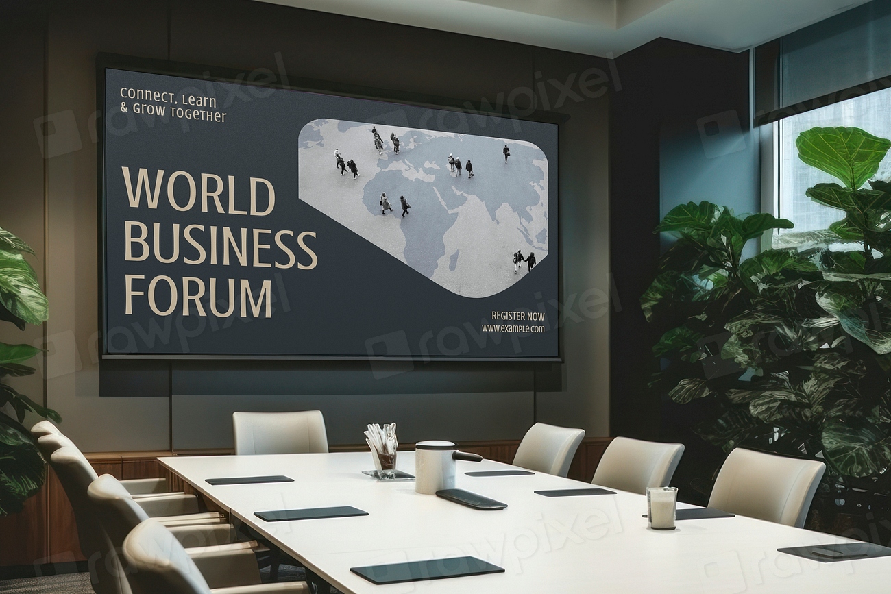 Meeting room screen mockup, digital | Premium PSD Mockup - rawpixel