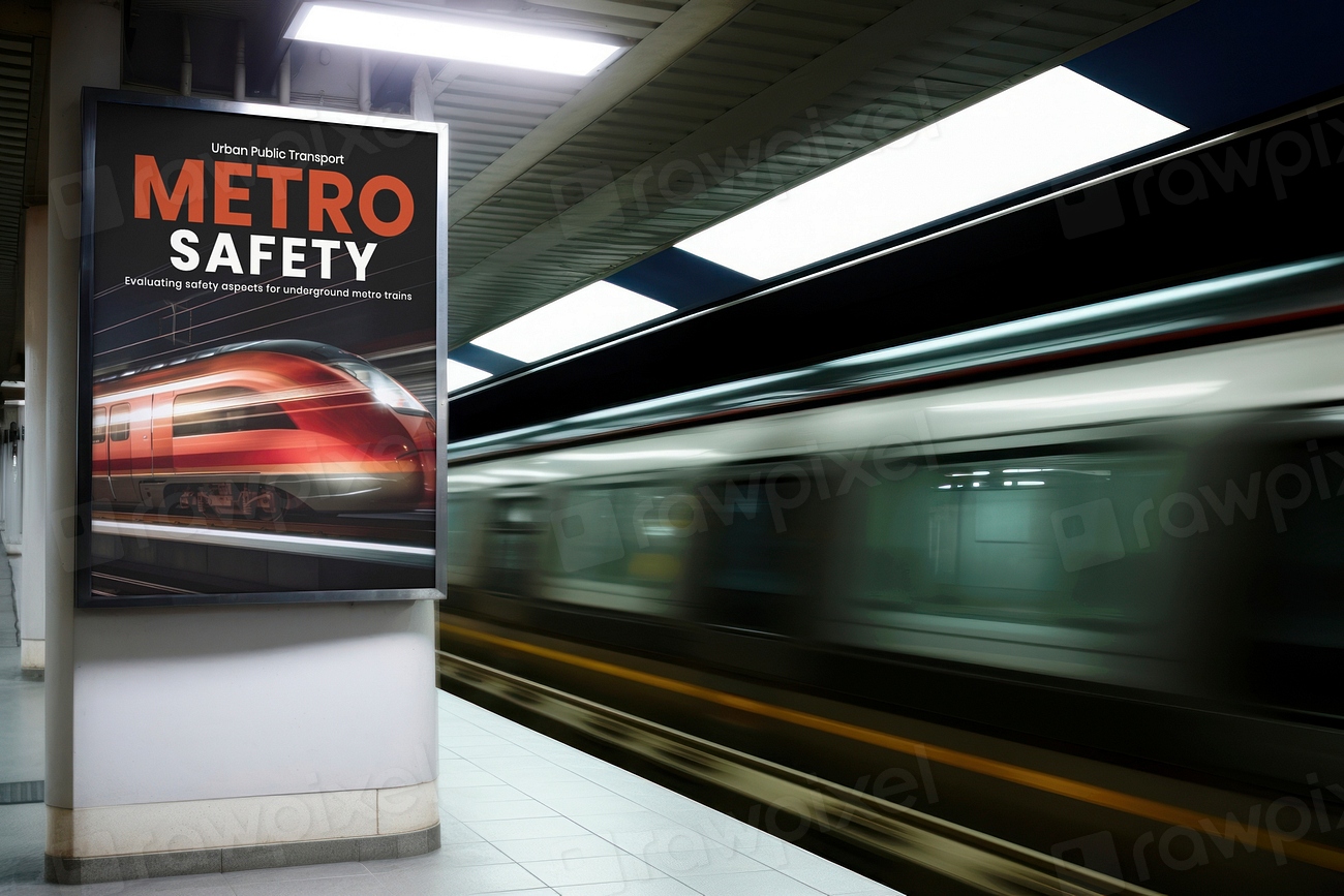 Train station ad sign mockup | Premium PSD Mockup - rawpixel