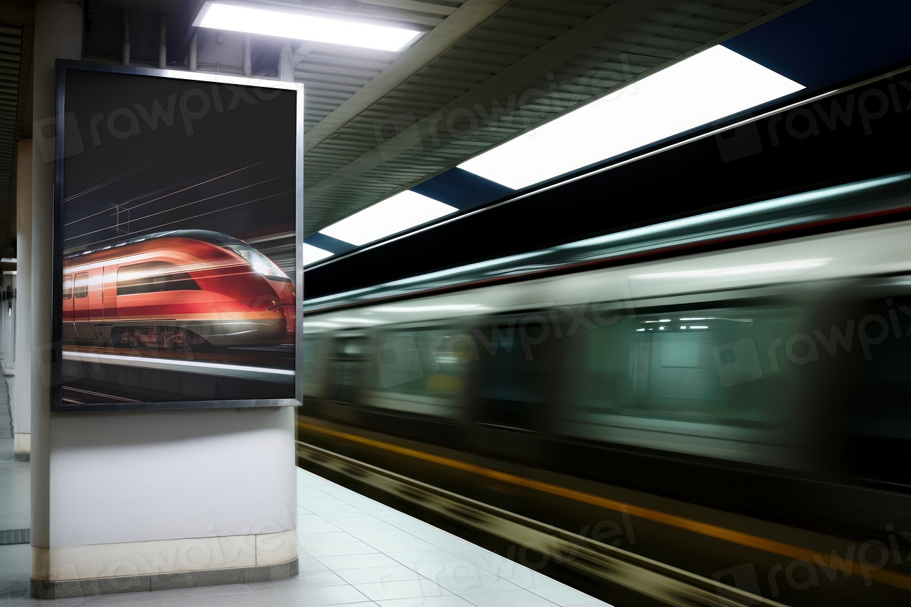 Train station ad sign | Free Photo - rawpixel