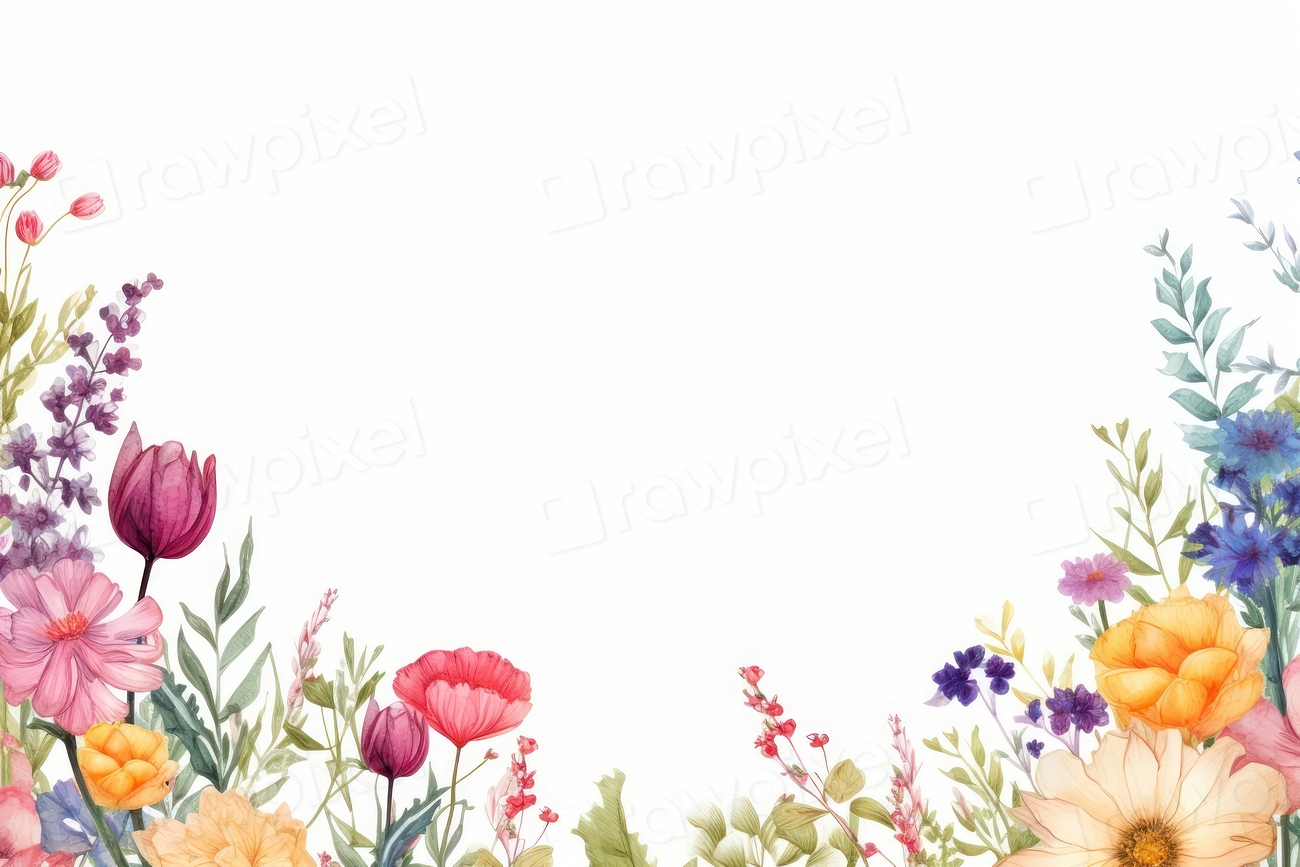 Flower border backgrounds pattern plant. | Free Photo Illustration ...