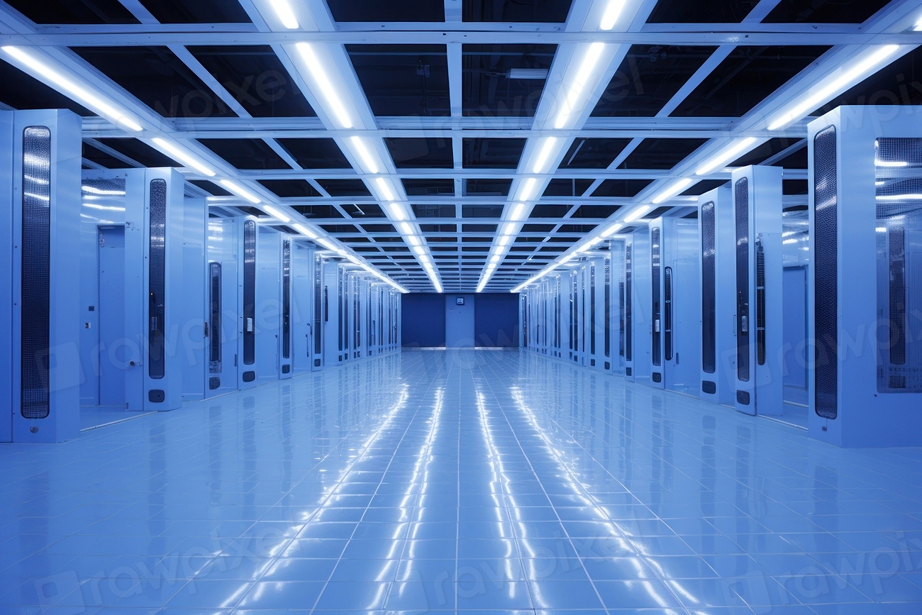 Datacenter light blue architecture | Free Photo - rawpixel