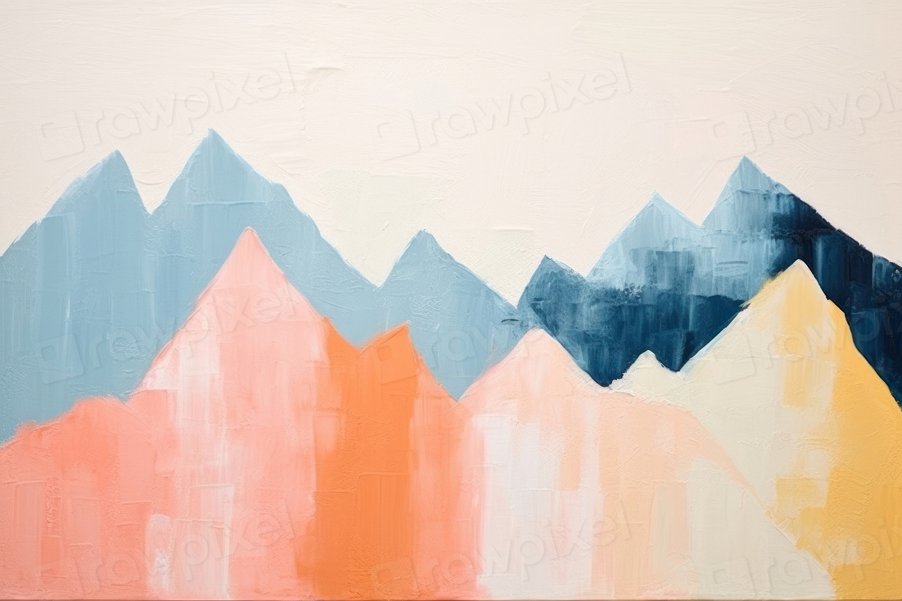 Mountain art abstract painting. | Premium Photo Illustration - rawpixel