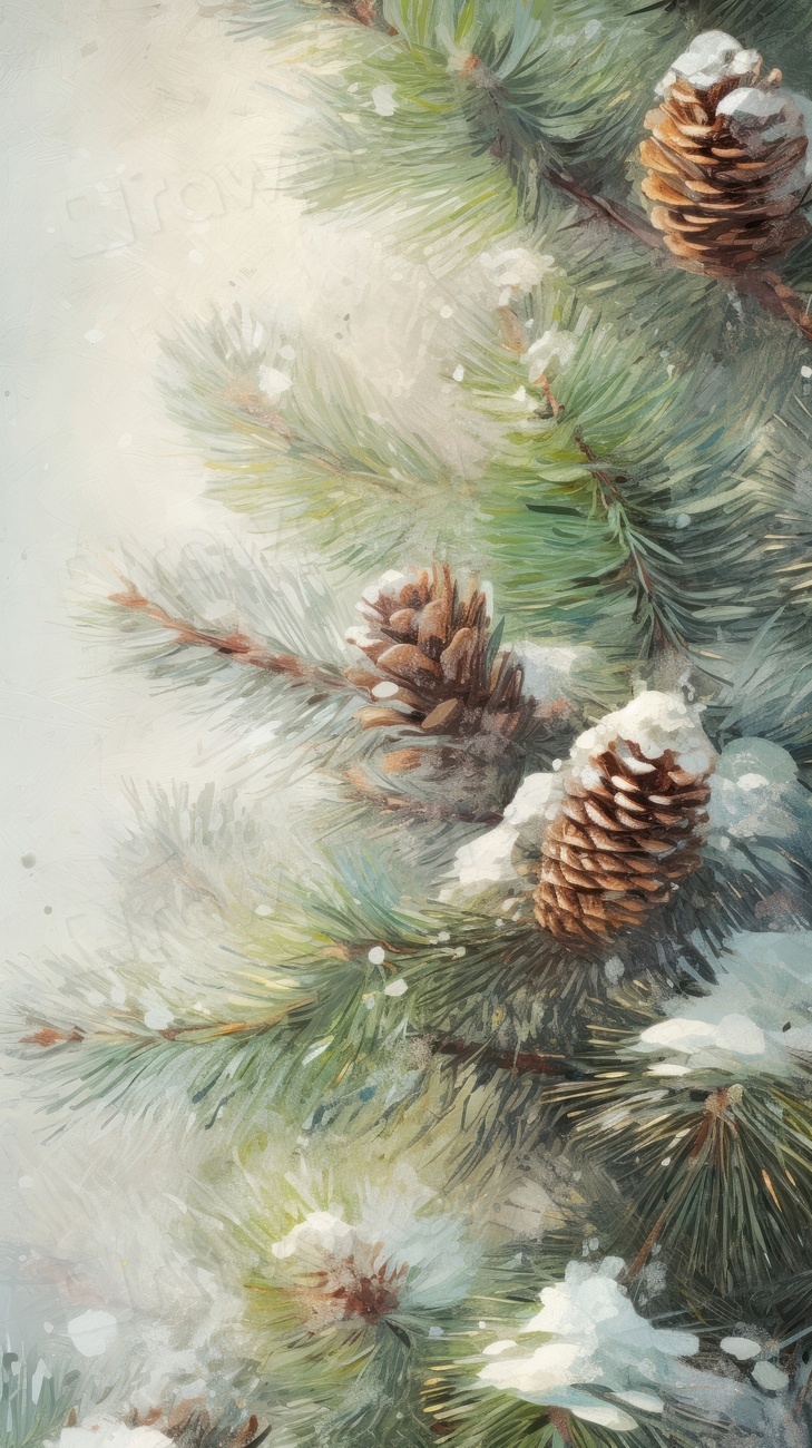Painting tree pine backgrounds | Premium Photo Illustration - rawpixel