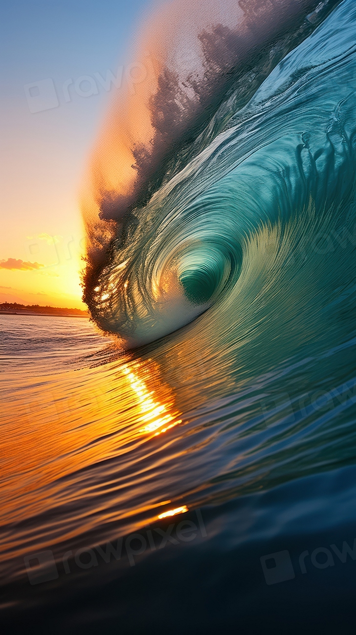 beautiful wave scene outdoors nature | Free Photo - rawpixel