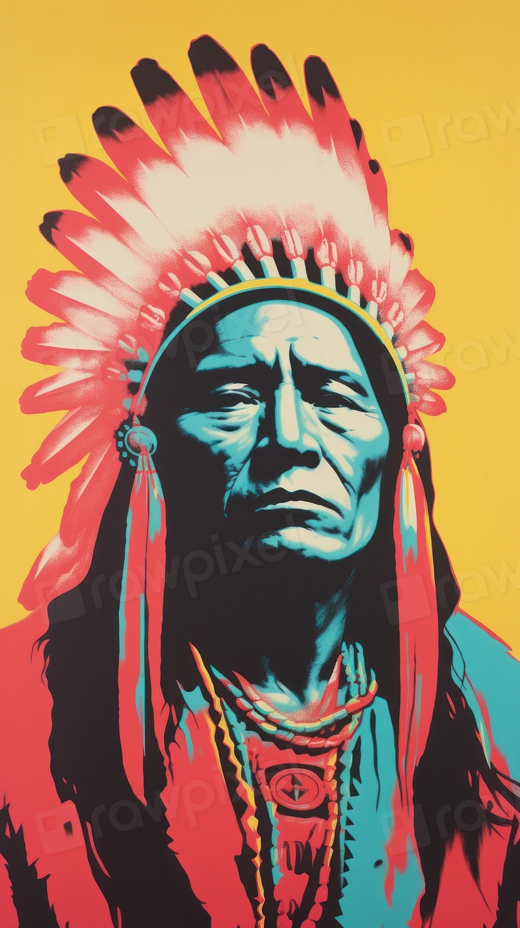 Native American pattern red representation. | Free Photo Illustration ...