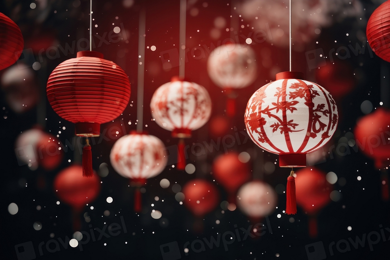 Red lanterns festival chinese lantern | Free Photo - rawpixel