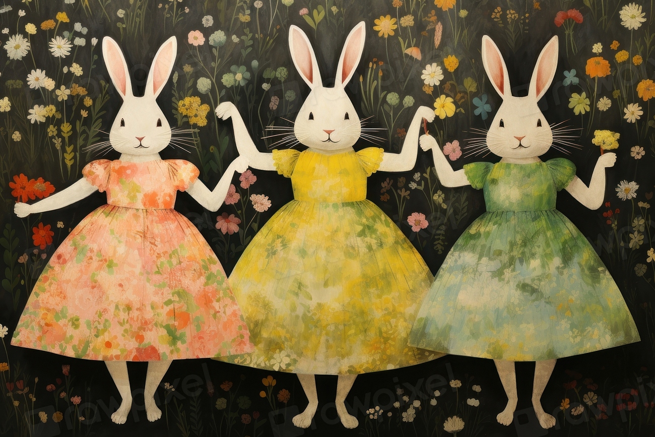 Dancing rabbit, animal paper craft | Premium Photo Illustration - rawpixel