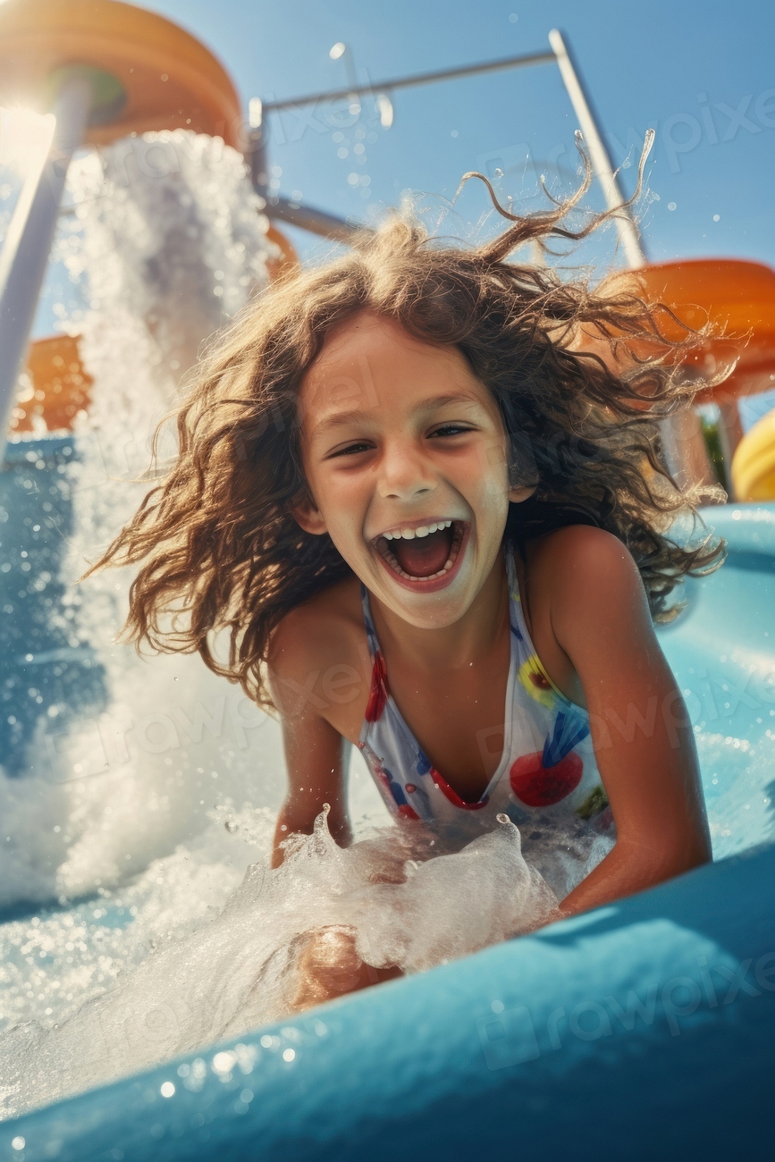 Playing water park summer laughing | Premium Photo - rawpixel
