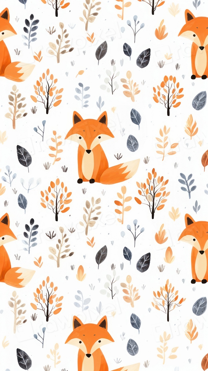 Fox pattern backgrounds creativity. | Free Photo Illustration - rawpixel