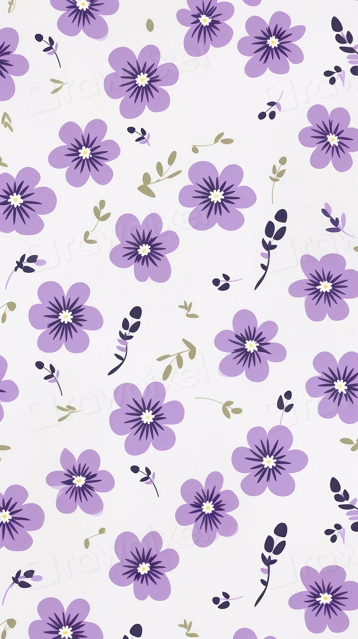 Violet flower pattern backgrounds wallpaper. | Premium Photo ...