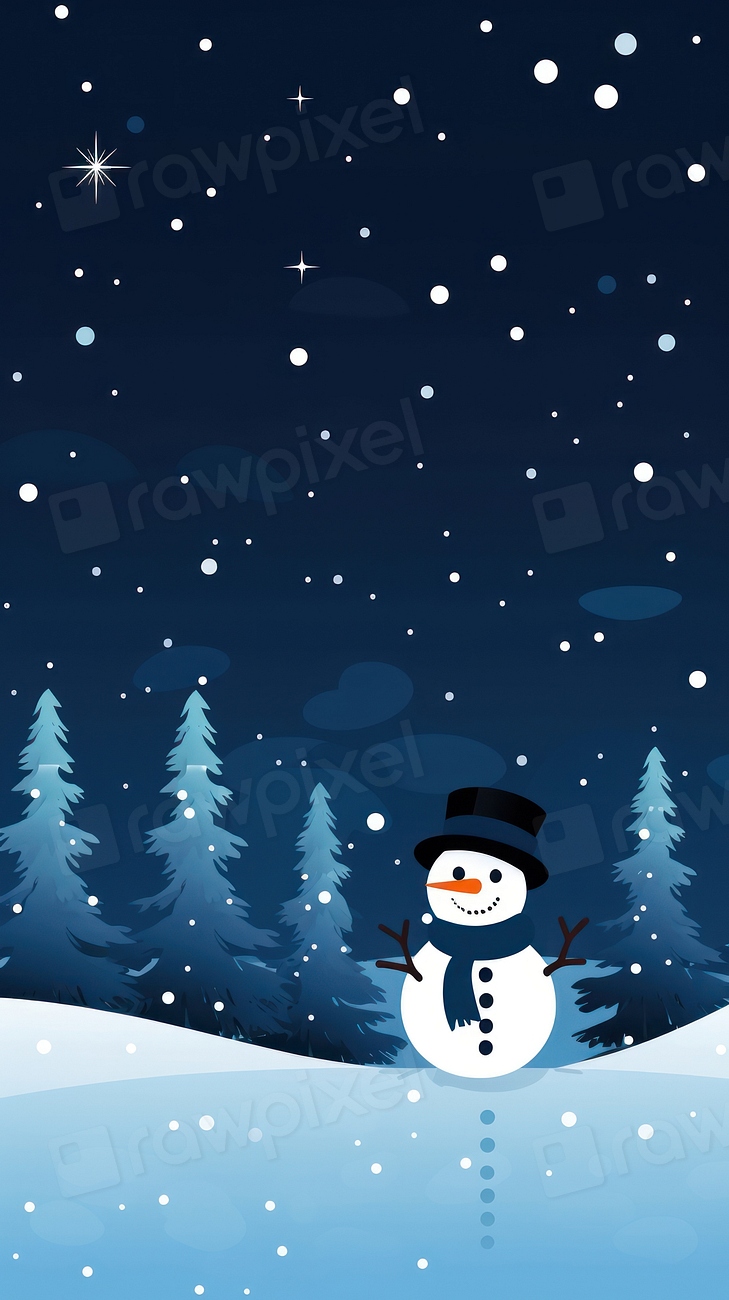 Snowman night christmas outdoors. AI | Free Photo Illustration - rawpixel