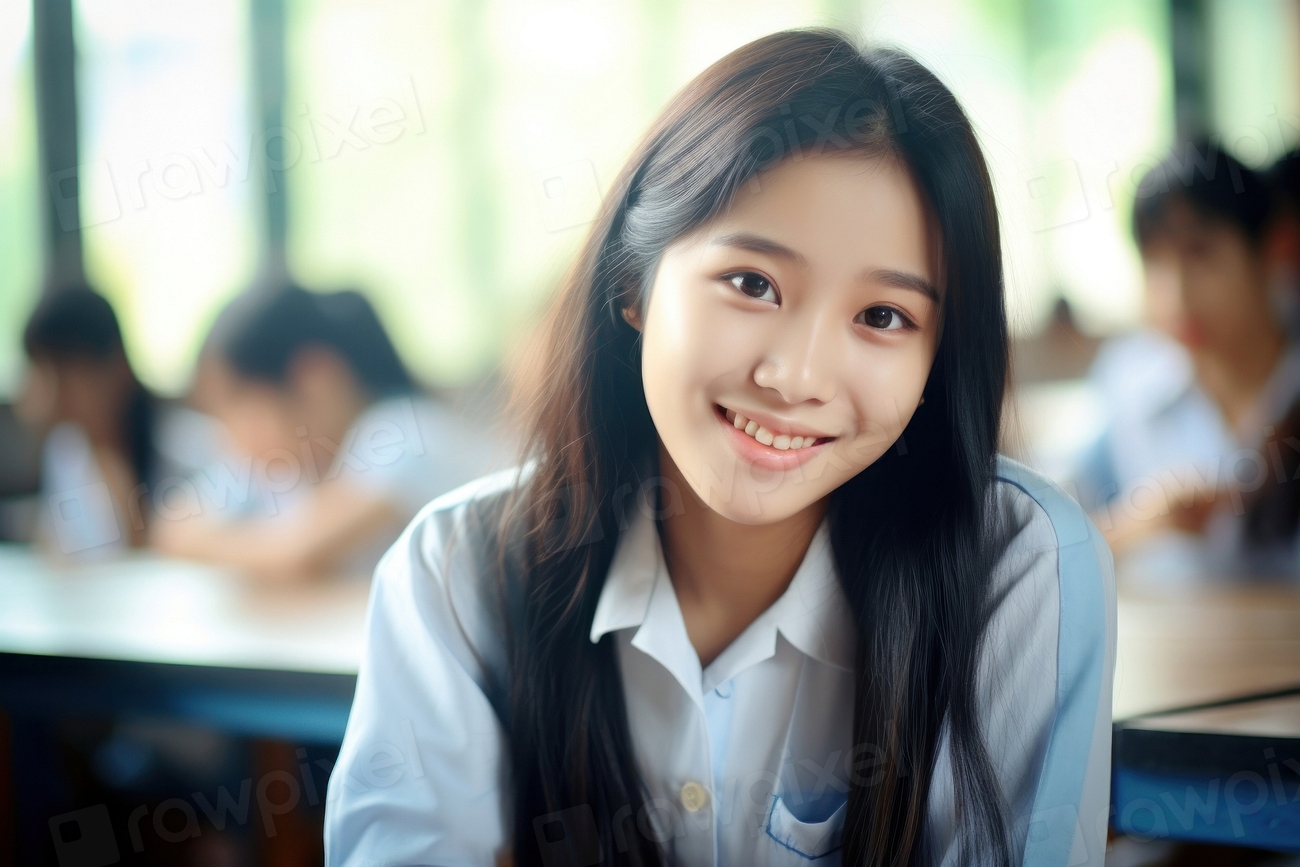 Southeast Asian student classroom smile | Free Photo - rawpixel