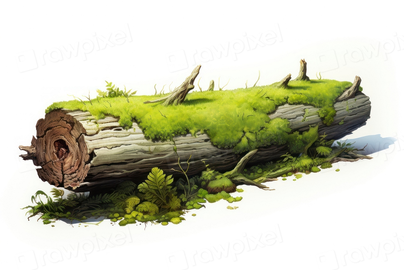 detailed Moss - covered log | Free Photo Illustration - rawpixel