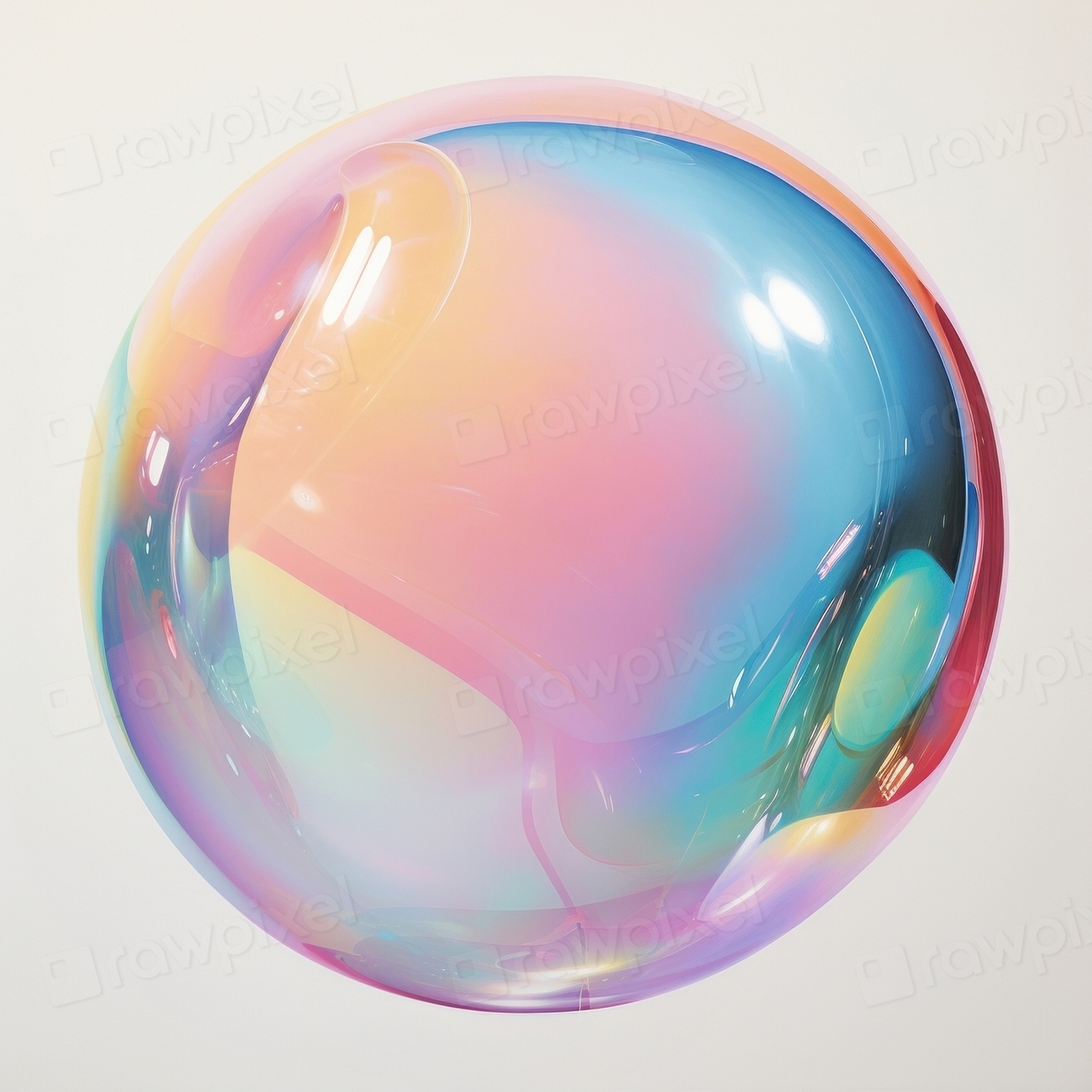 An iridescence Bubble isolated clear | Free Photo Illustration - rawpixel