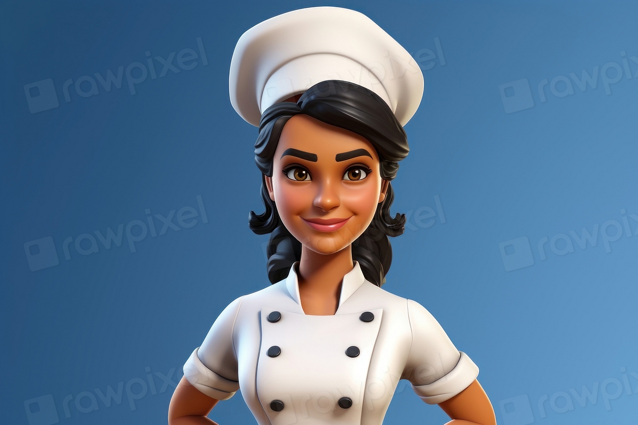 Female Chef cartoon adult happiness. | Free Photo Illustration - rawpixel